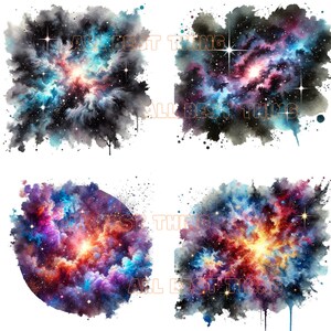 36 Galaxy Clipart Galaxy PNG Space Clipart Galaxy Background Watercolor ...