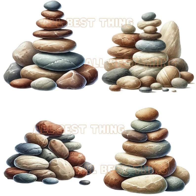 28 Rocks Clipart PNG, Rock Stone Clipart PNG, Printable Watercolor ...
