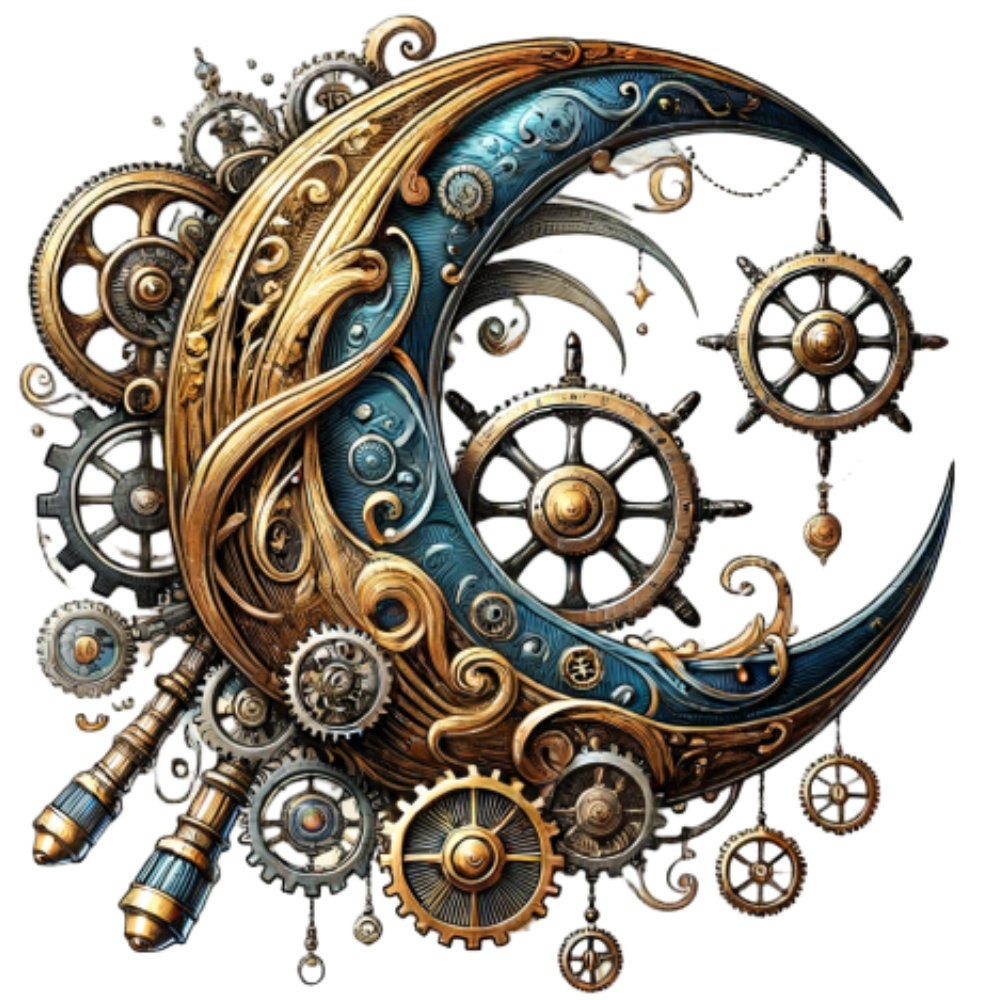 28 Watercolor Steampunk PNG Clipart Steampunk Celestial Clipart ...