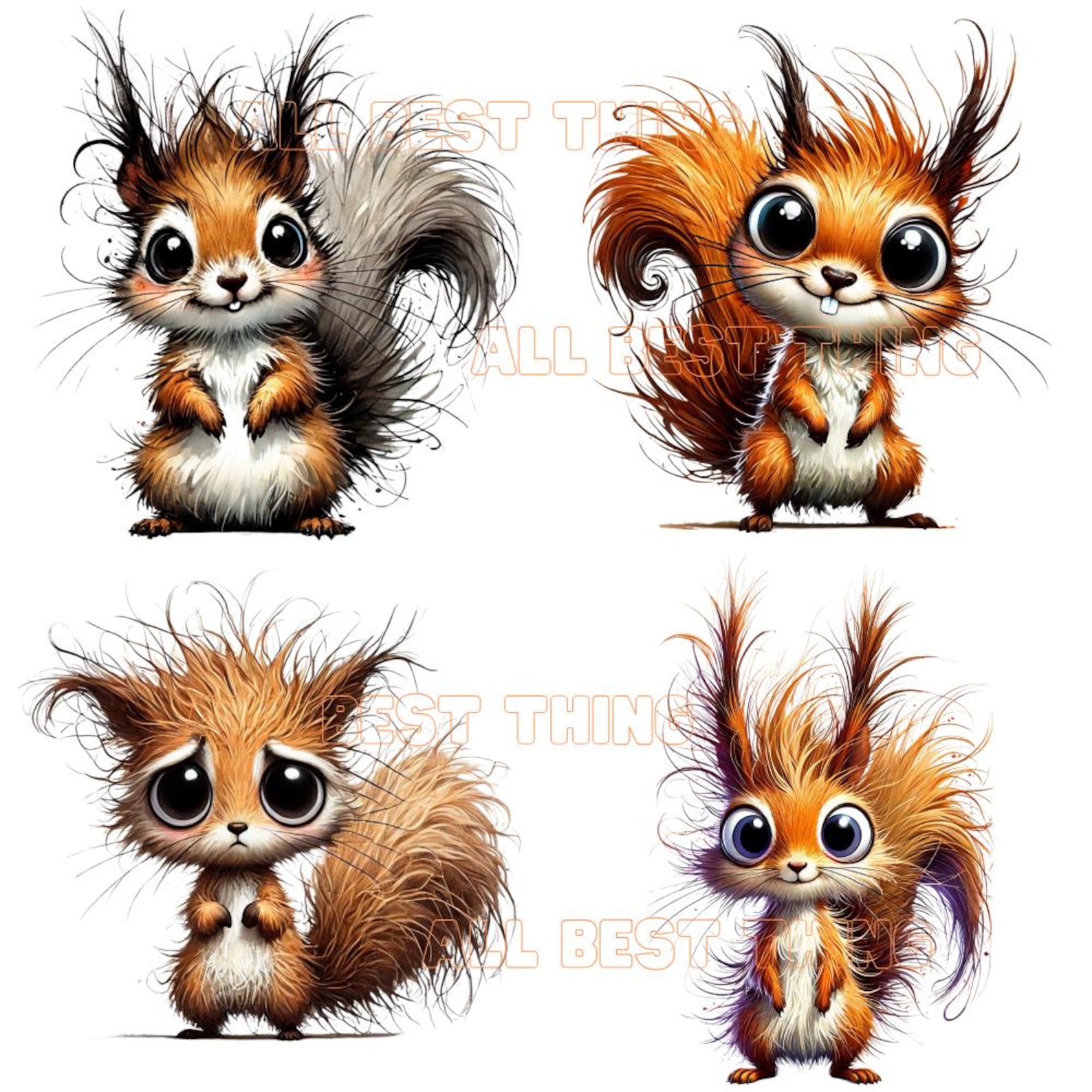 28 Funny Quirky Squirrel Clipart PNG, Funny Farm Animal Clipart ...