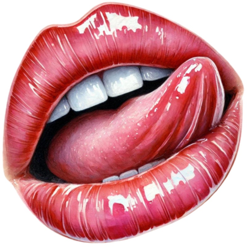 Watercolor Lips - Etsy UK