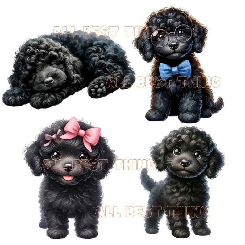 32 Cute Goldenpoodle Watercolor PNG Clipart, Cute Dog PNG, Poodle ...