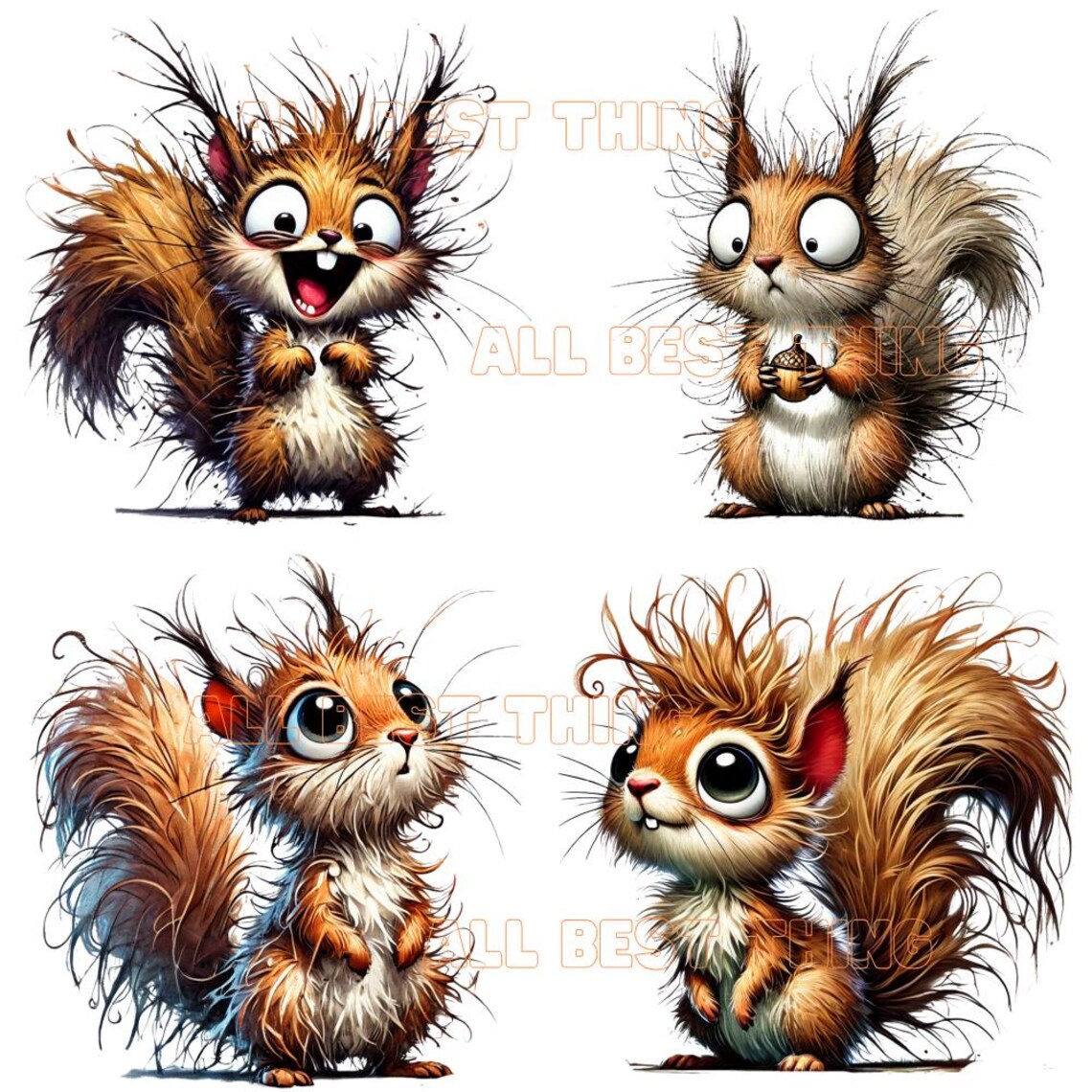 28 Funny Quirky Squirrel Clipart PNG, Funny Farm Animal Clipart ...