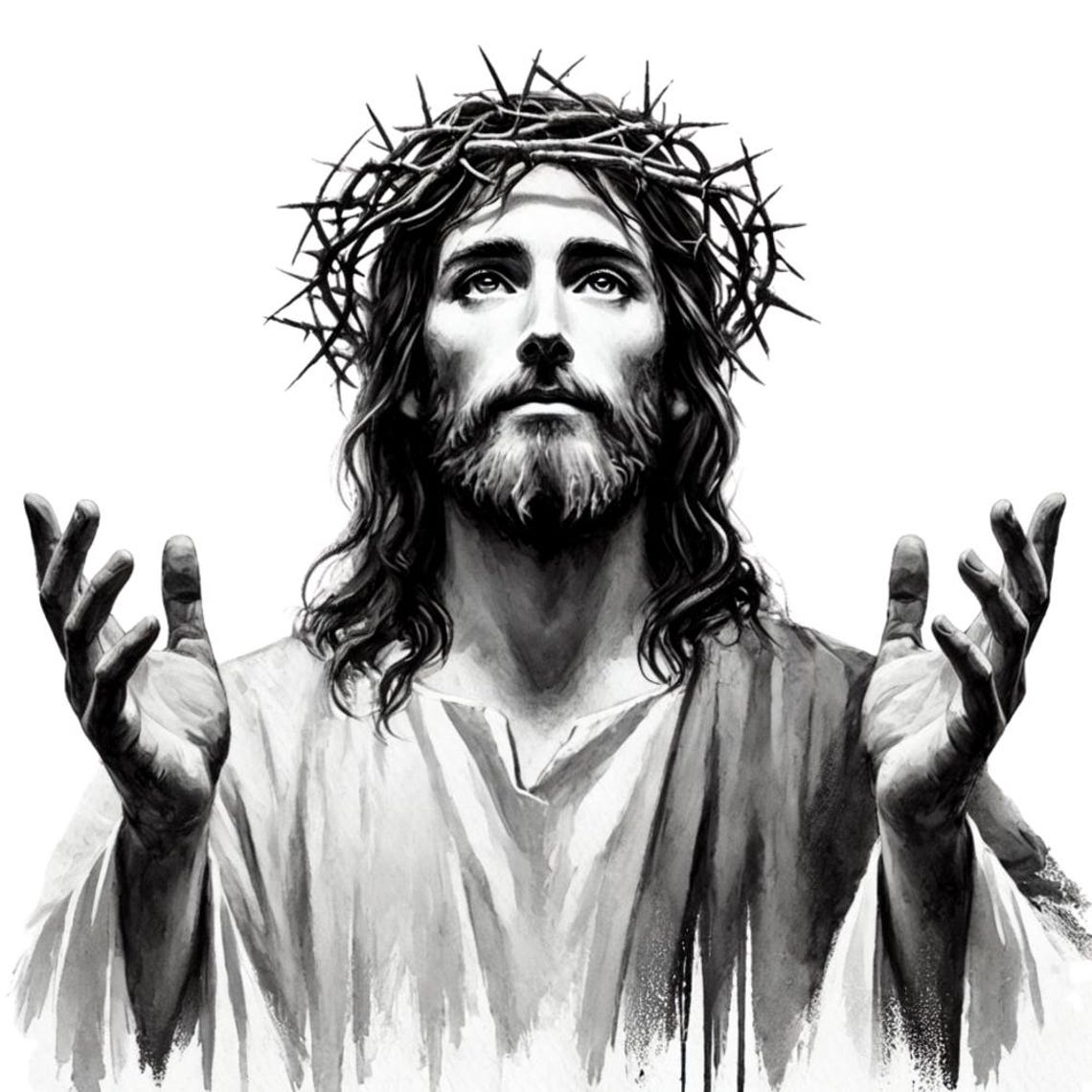 28 Watercolor Jesus Clipart Png Religious Graphics Digital Bible