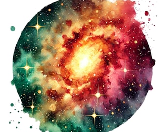 Galaxy Clipart Galaxy PNG Space Clipart Galaxy Background Watercolor ...