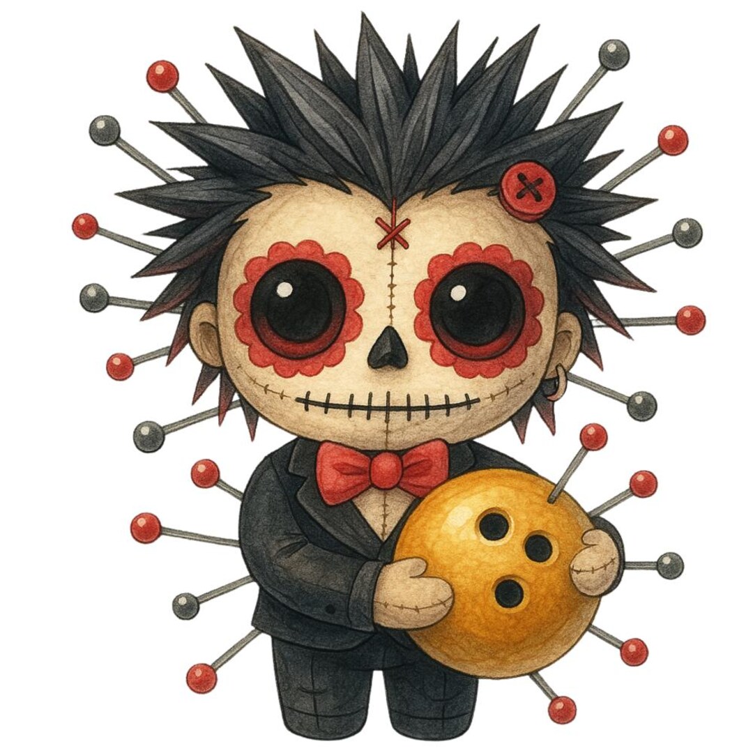 28 Cute Voodoo Doll Bowling Clipart PNG, Halloween Voodoo, Commercial ...
