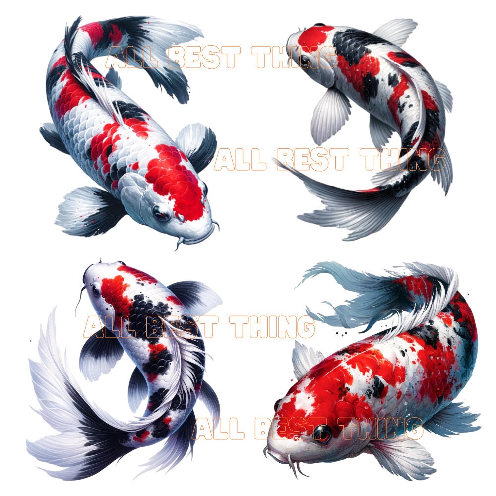 40 Koi Fish Clipart Bundle 20pc PNG Koi PNG Koi Clipart Koi Fish Clipart Koi Fish Art Japanese ...