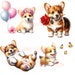 24 Corgi Watercolor PNG Clipart, Corgi Dog PNG, Cute Corgi Dog Clipart ...