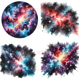 36 Galaxy Clipart Galaxy PNG Space Clipart Galaxy Background Watercolor ...