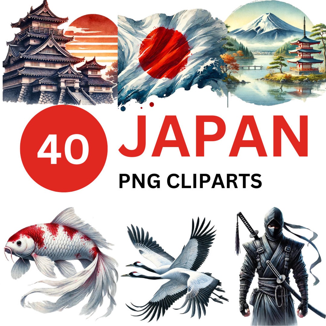 40 Japan PNG Clipart Graphics, Japanese Vibes, Travel Holiday Clipart ...
