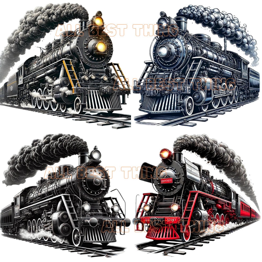 24 Vintage Train Clipart PNG, High Quality, Historical Vintage Train ...