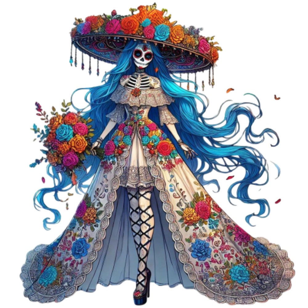 24 La Catrina Day of the Dead PNG Clipart, Dia De Los Muertos Sugar ...