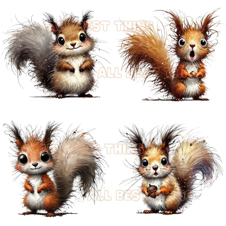 28 Funny Quirky Squirrel Clipart PNG, Funny Farm Animal Clipart ...
