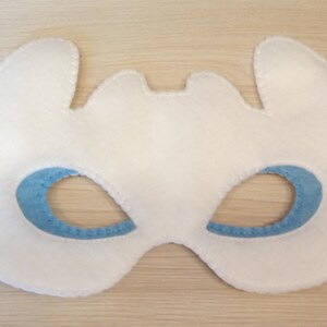 Felt Dragon Masks. Black and White Dragon Masks. Light Fury Inspired ...
