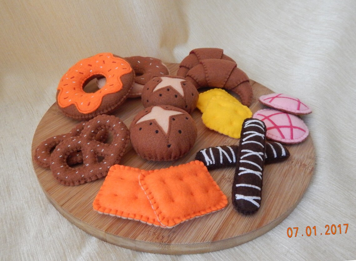 Embroidered Bakery Set. Felt Bakery Set. Felt Pastry. Felt - Etsy