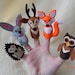Forest Animal Finger Puppets. Felt Finger Puppets. 5 Forest Animals ...