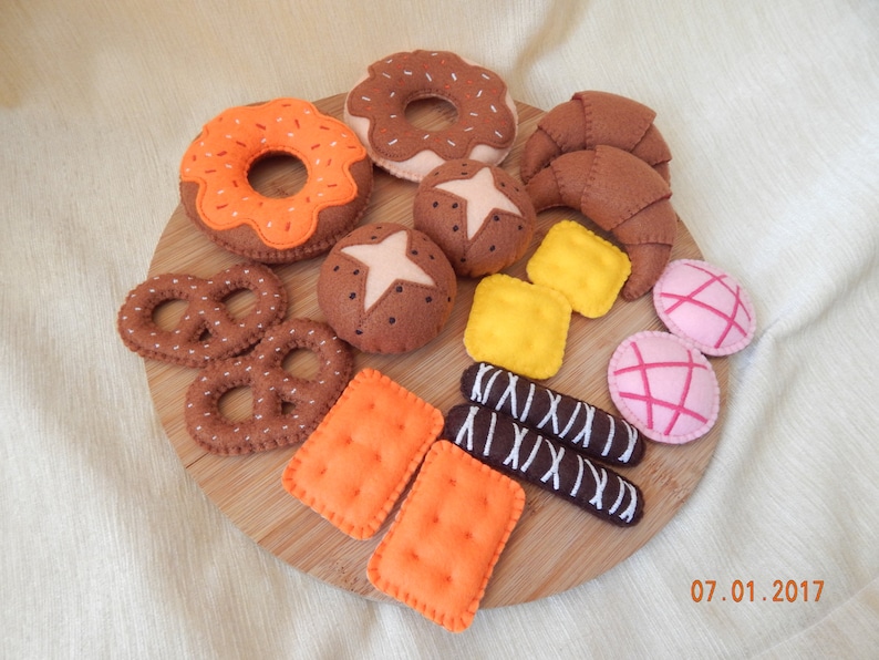 Embroidered Bakery Set. Felt Bakery Set. Felt Pastry. Felt ...