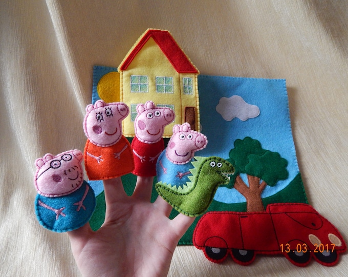 Peppa Pig Felt Busy Book/fabric Soft Quiet Book/educational Activity ...