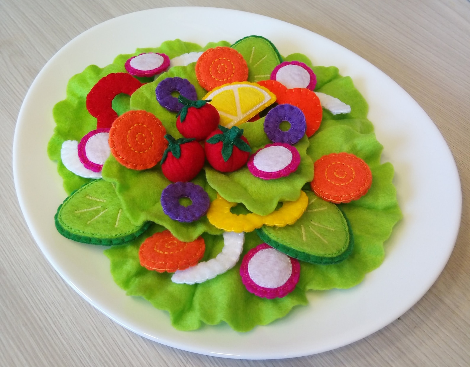 Felt Vegetarian Salad. Felt Vegetable Salad. Felt Vegetable. Felt Salad ...