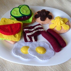 Felt Breakfast Set. Small-sized Breakfast Set. Felt Sandwiches. Felt ...