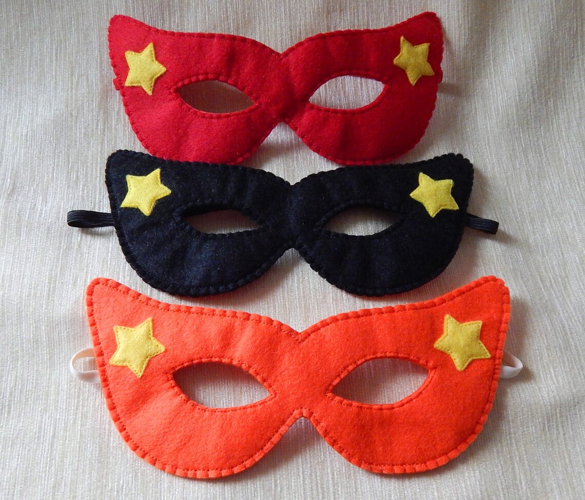 Superhero Mask With Stars. Superhero Mask. Felt Superhero Mask ...