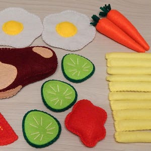Felt Steak Dinner Set. Felt Steak. Felt Eggs. Felt Food. Play Dinner ...