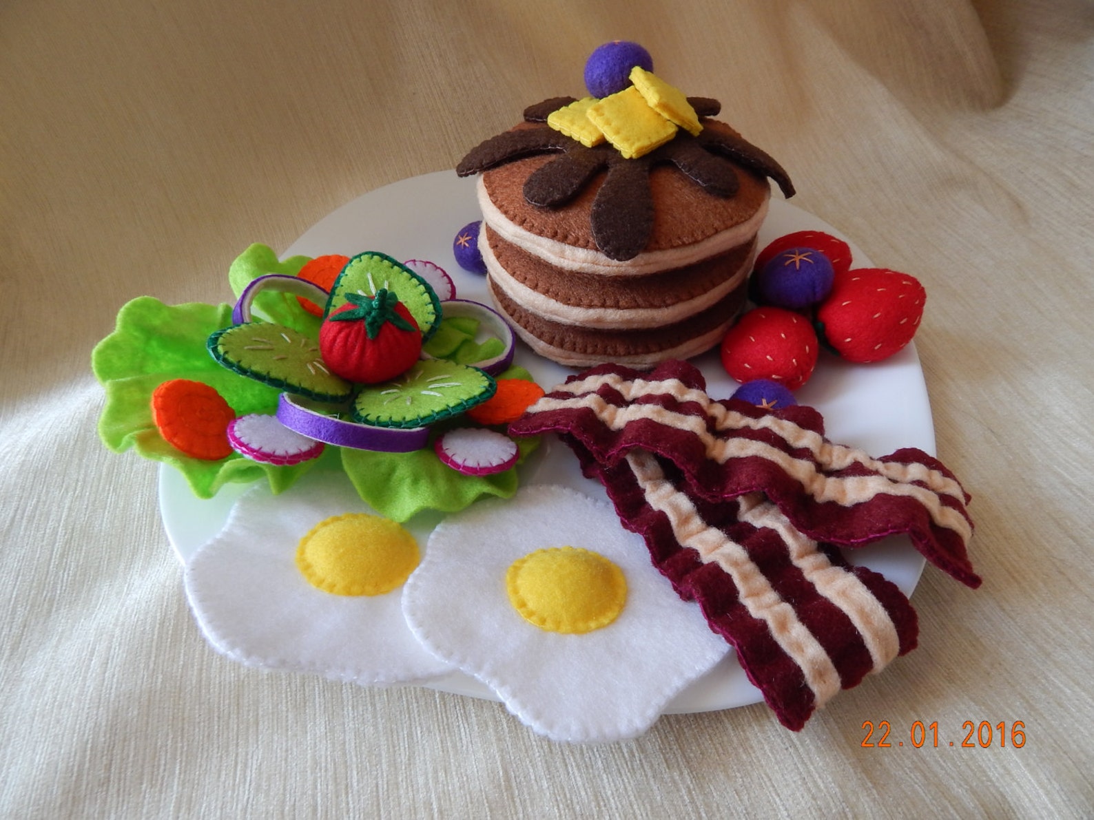 Felt Breakfast Set. Breakfast With Pancakes Eggs Bacon and - Etsy