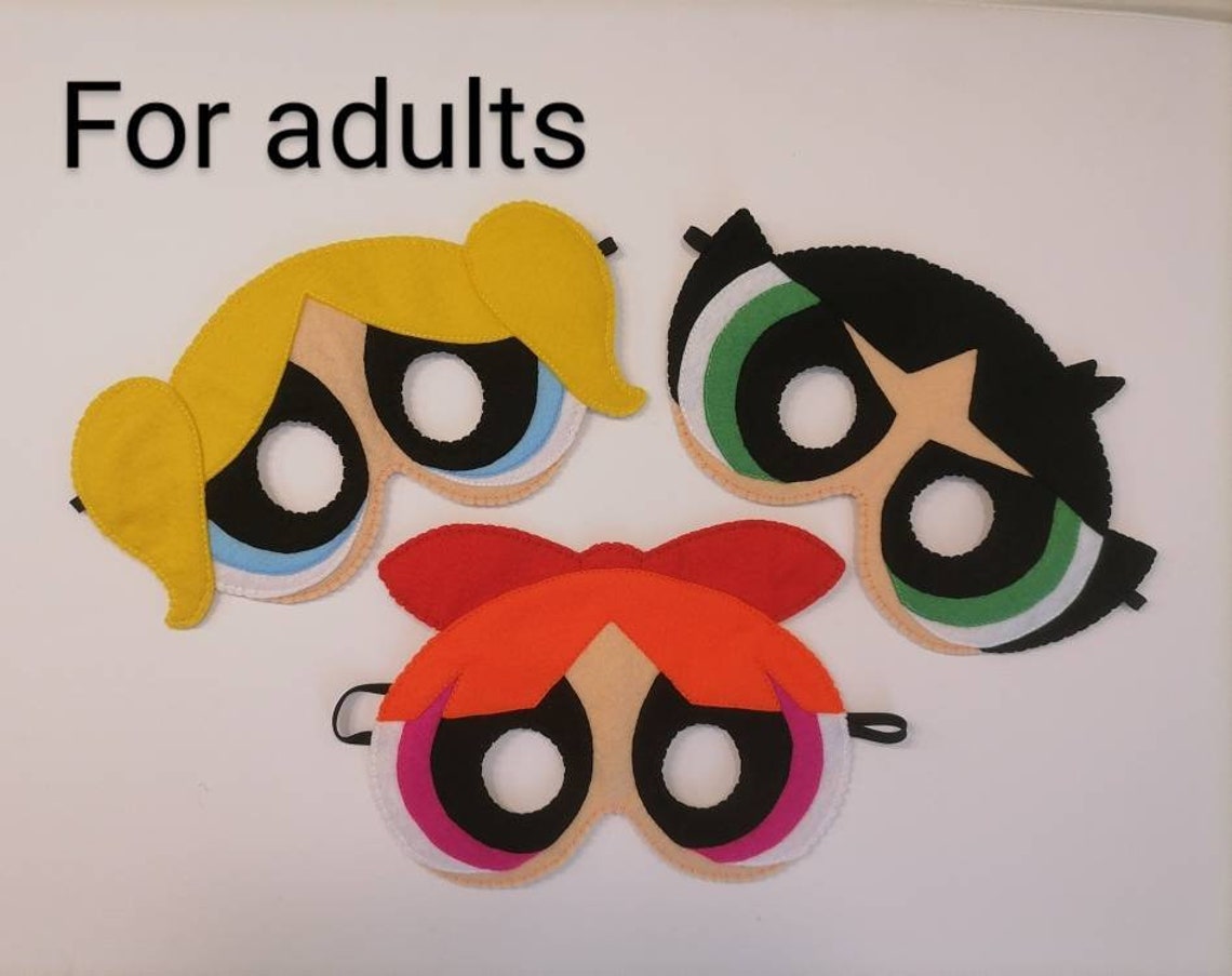 Inspired the Powerpuff Girls Felt Masks. Girls' Superhero | Etsy
