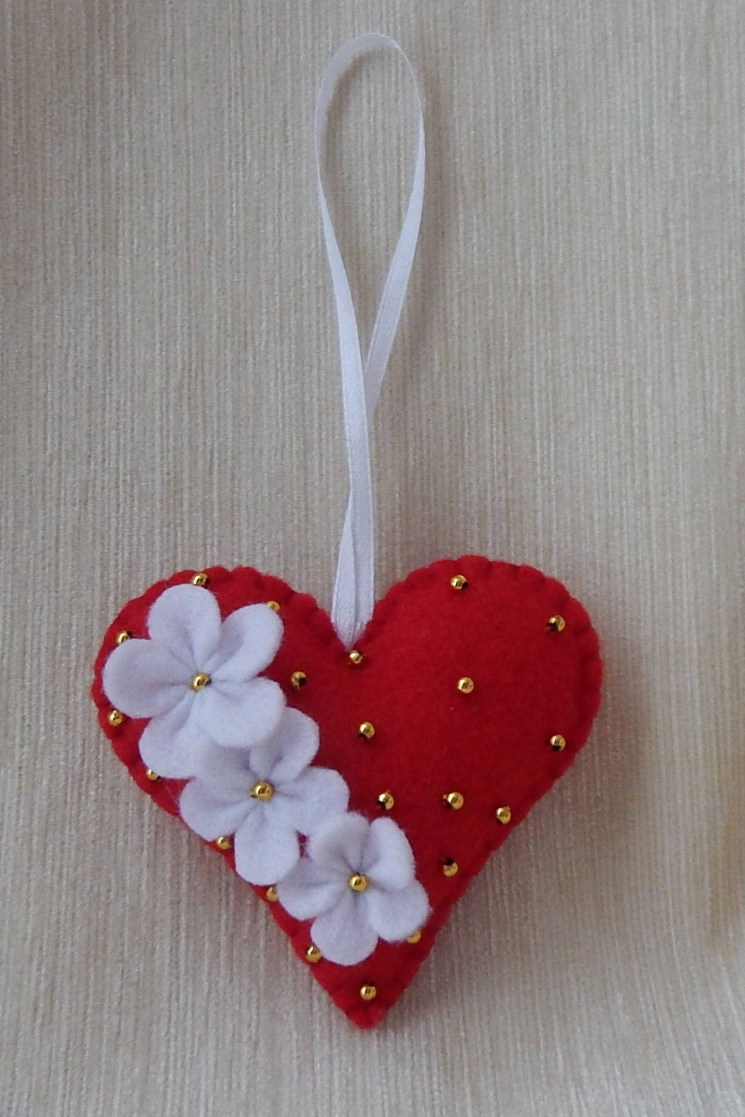 Felt Heart Ornament. Valentine's Day Ornament. Christmas - Etsy
