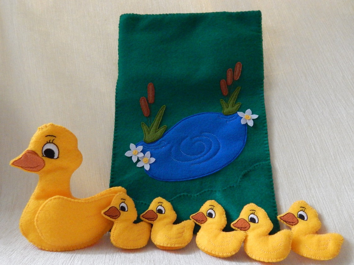 5 Little Ducks Finger Puppet Play Set. 5 Little Ducks Finger - Etsy ...