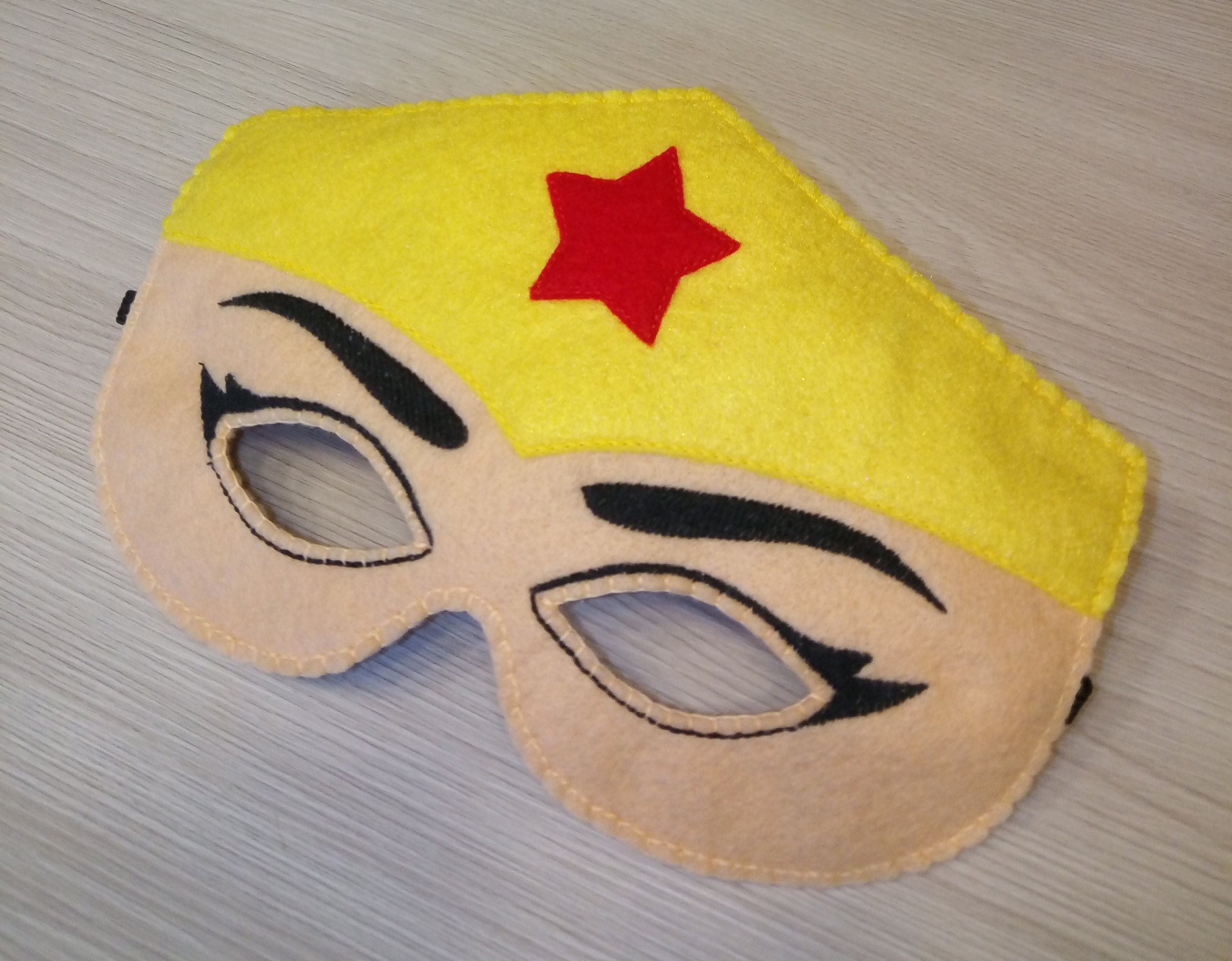 Wonder Woman Inspired Felt Mask. Superhero Mask. Halloween Mask. Party ...