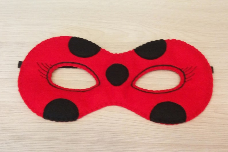 Ladybug Felt Mask. Ladybug Mask. Girl's Super Hero Mask. | Etsy