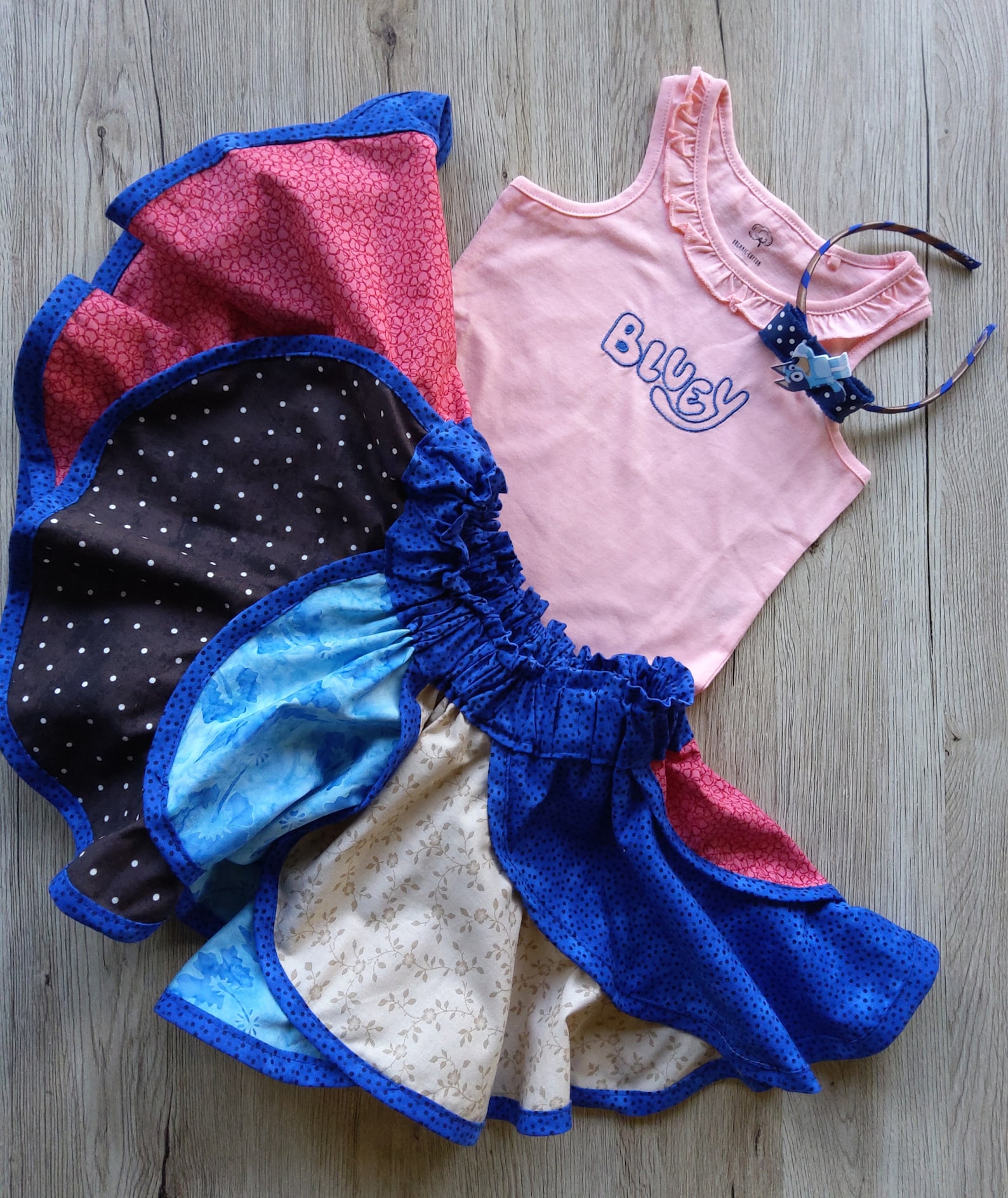Bluey Outfit, Size 3 Bingo Outfit, Bluey Shirt and Skirt, FREE Bluey ...