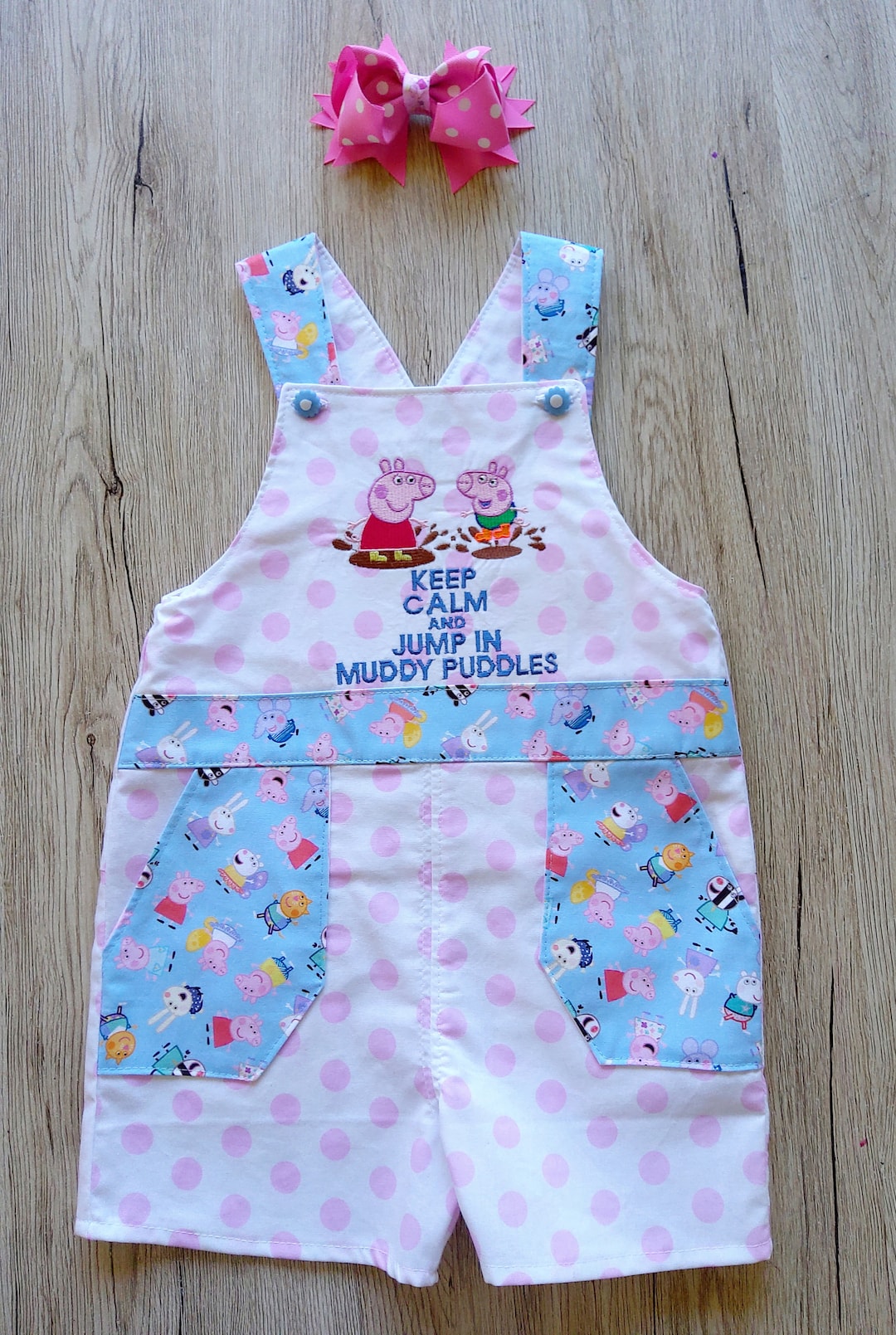 Peppa Pig Overalls, Size 18 Months Size 2 Years, Peppa Pig Dungarees ...