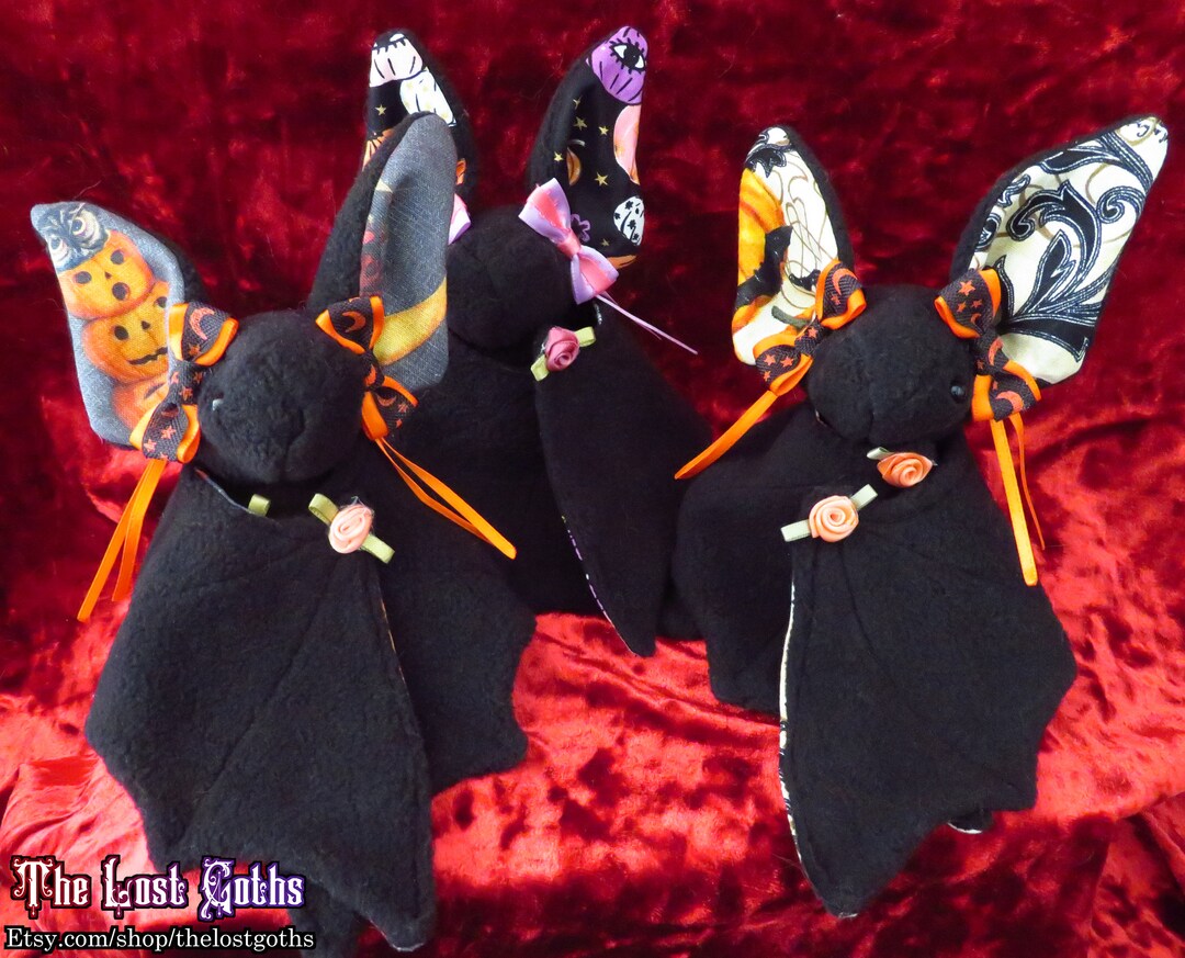 Pumpkins, Magic and Bats Oh My Goth Bat, Vampire Bat, Gothic Plushie - Etsy