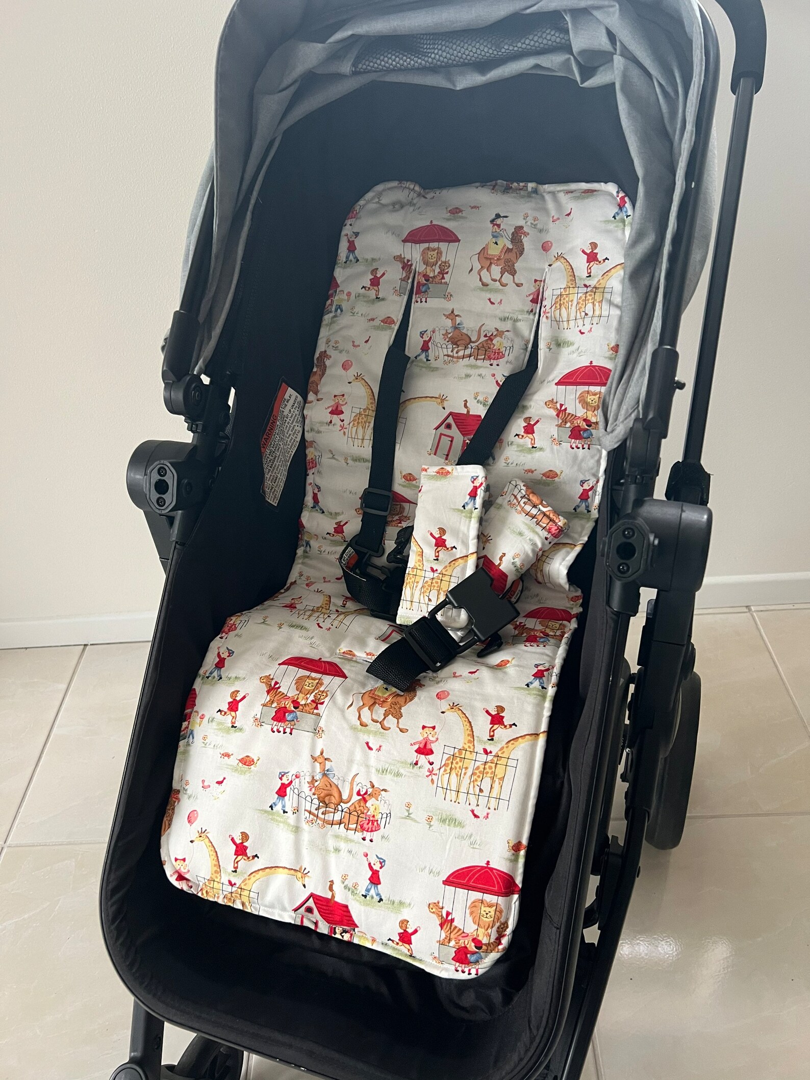 Pram Liner, Universal Pram Liner, Pram Insert, Zoo Animals, Stroller ...