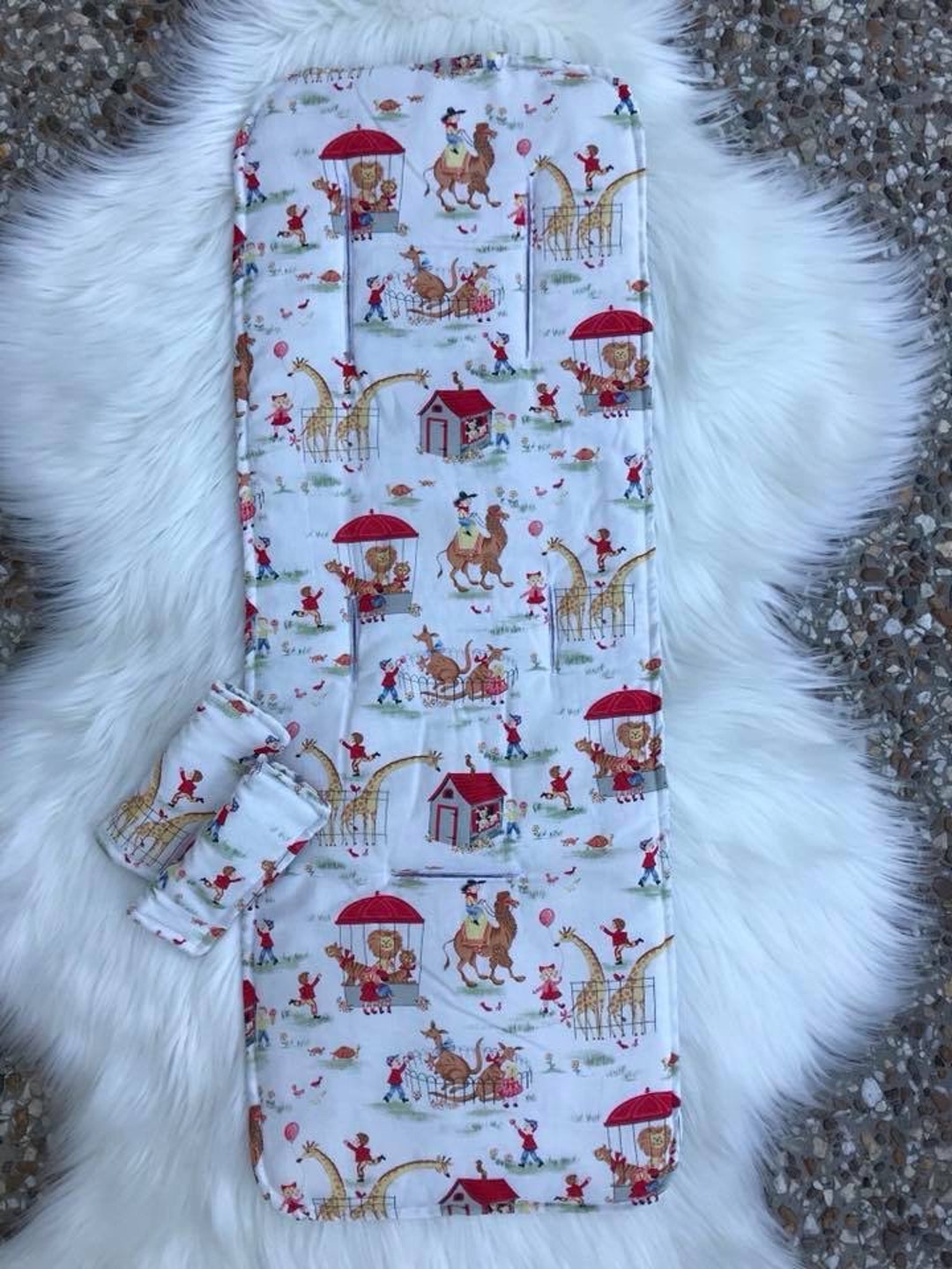 Pram Liner, Universal Pram Liner, Pram Insert, Zoo Animals, Stroller ...
