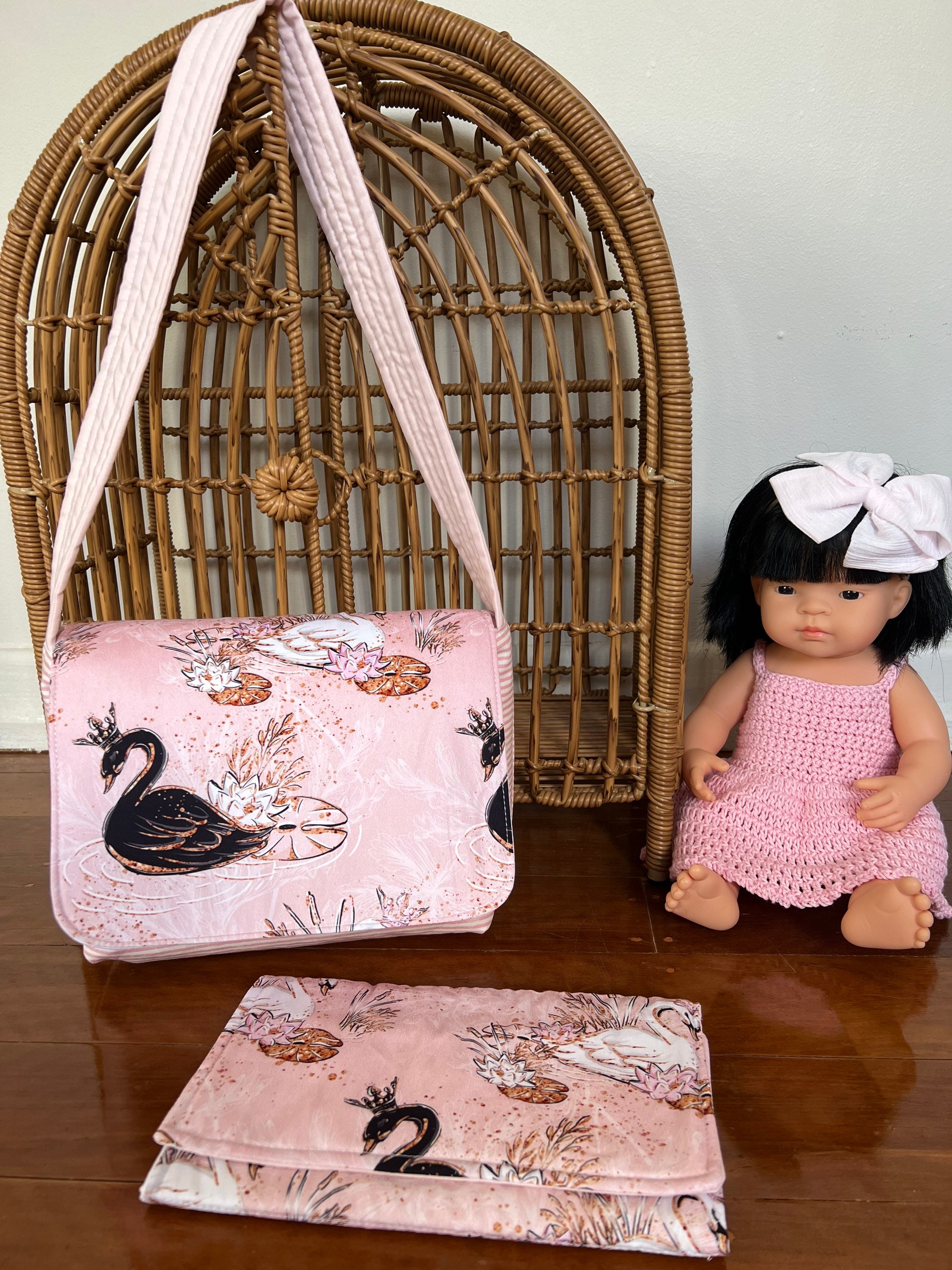 Doll Nappy Bag, Diaper Bag, Doll Change Mat, Miniland Doll, Nappy ...
