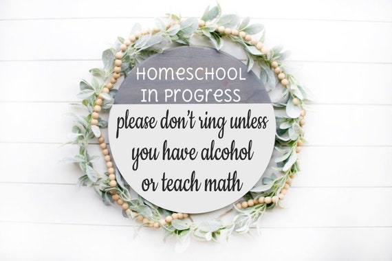 Homeschool In Progress Door Sign Front Door Sign Funny | Etsy