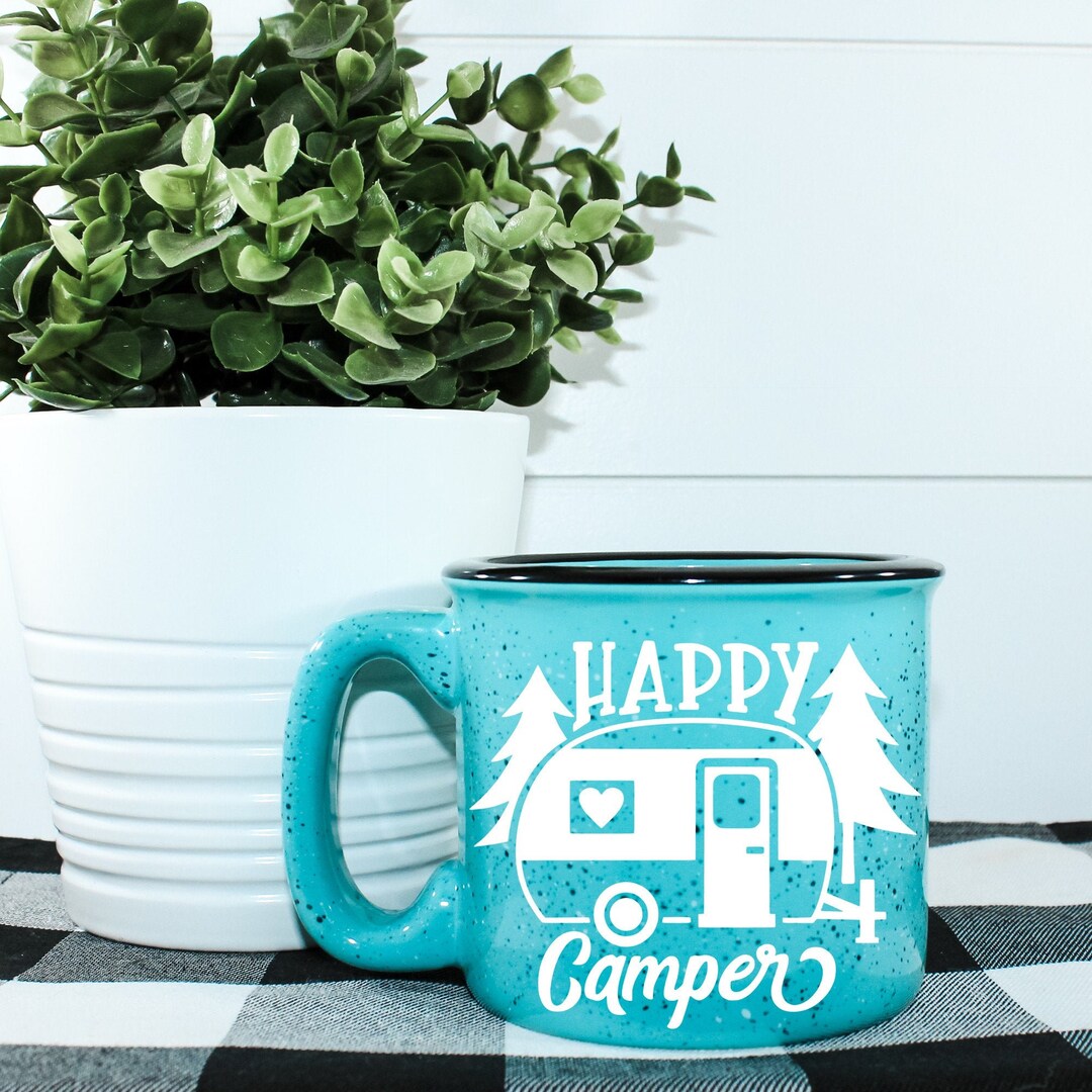 Happy Camper Campfire Coffee Mug Coffee Lover Gift Camp Coffee Mug Best ...