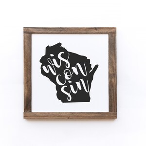 Wisconsin Wood Sign || Hand Painted Sign || Wisconsin Badgers || Home ...