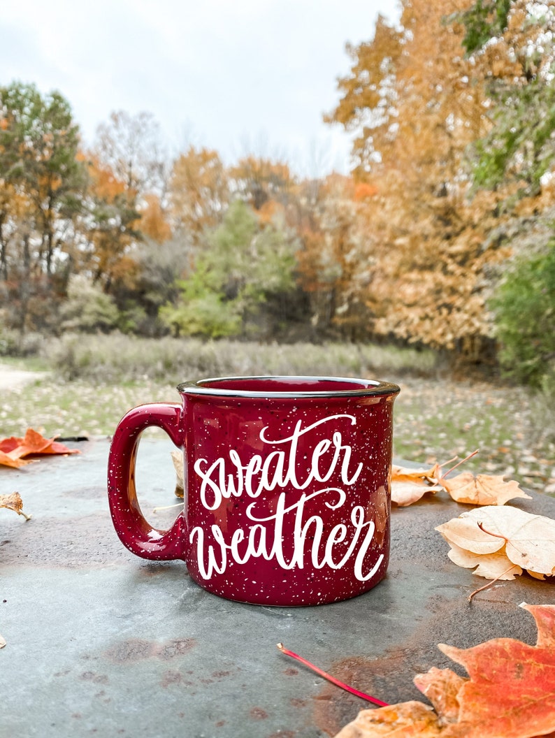 Sweater Weather Campfire Mug Fall Coffee Cup Cute Custom - Etsy