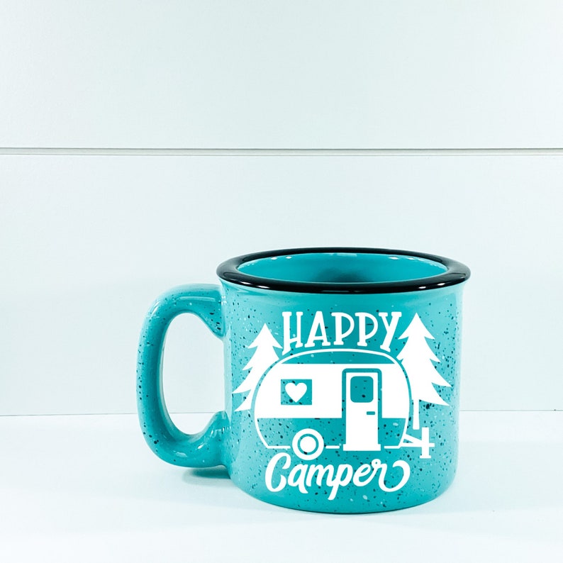 Happy Camper Campfire Coffee Mug Coffee Lover Gift | Etsy