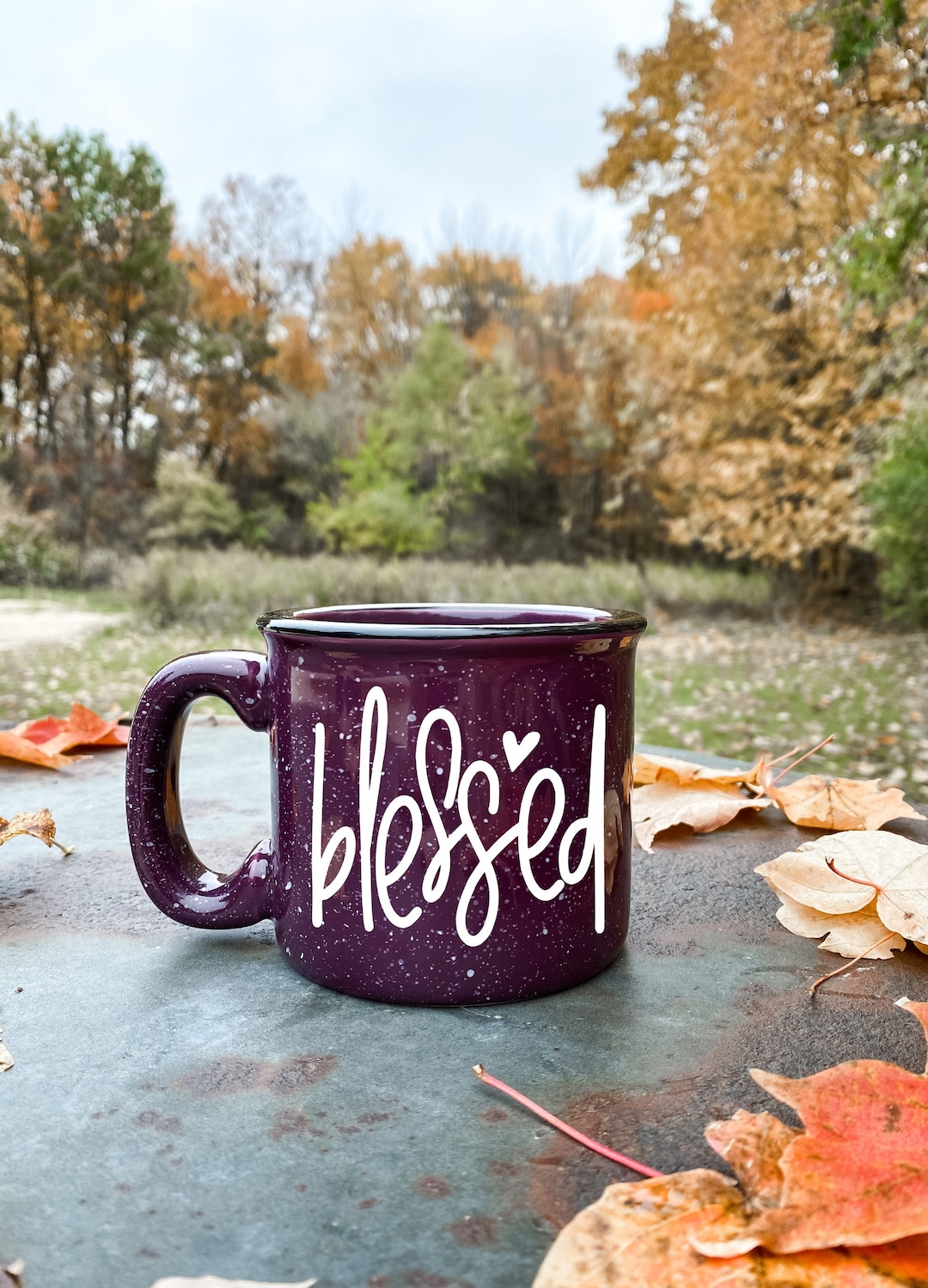 Blessed Coffee Mug Thankful Grateful Blessed Speckled Mug Mother's Day ...