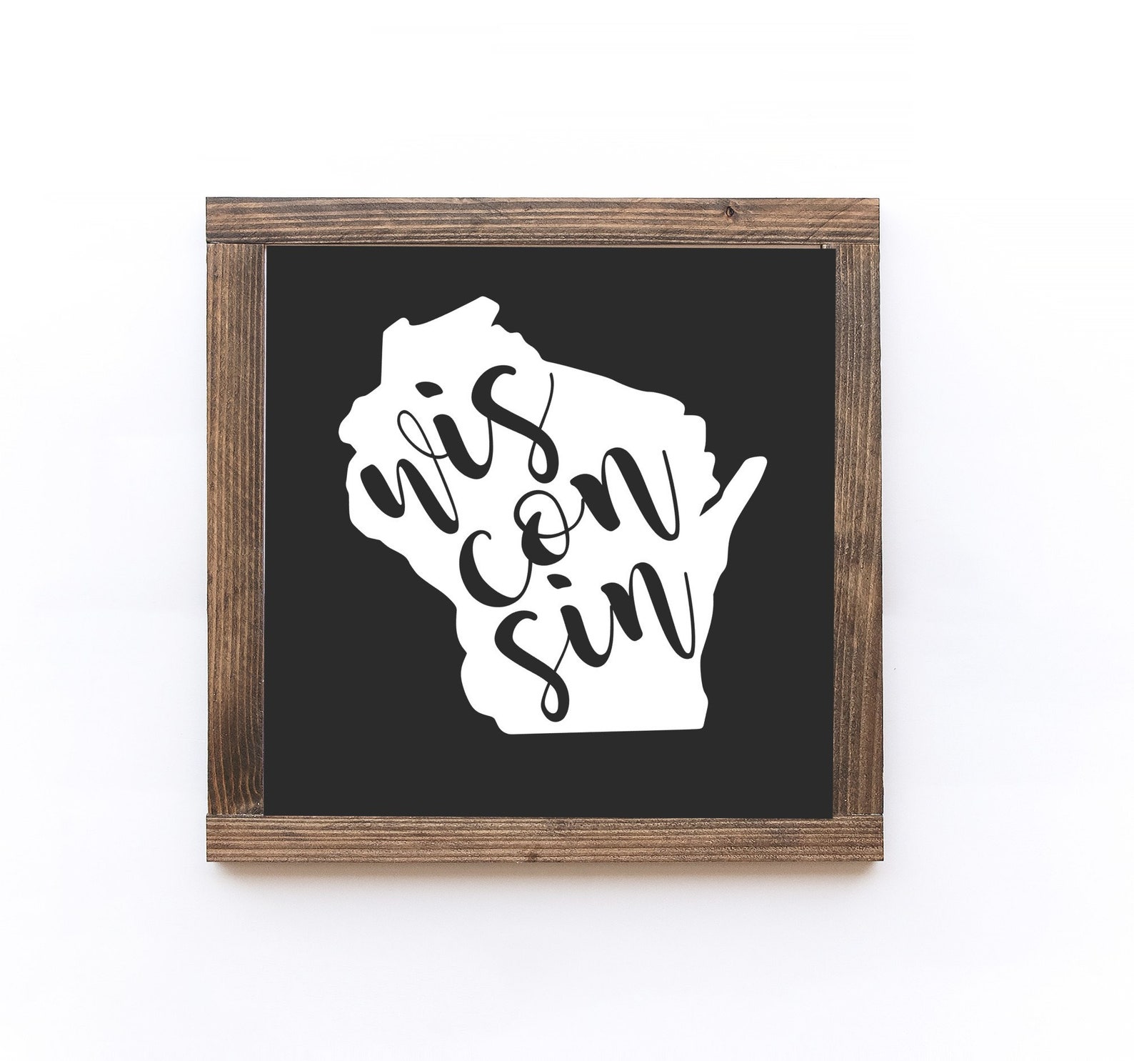 Wisconsin Wood Sign || Hand Painted Sign || Wisconsin Badgers || Home ...