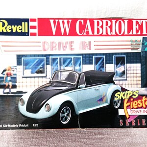 Vtg 1994 Revell VW Cabriolet Skip's Fiesta Drive-in Series Model Kit ...