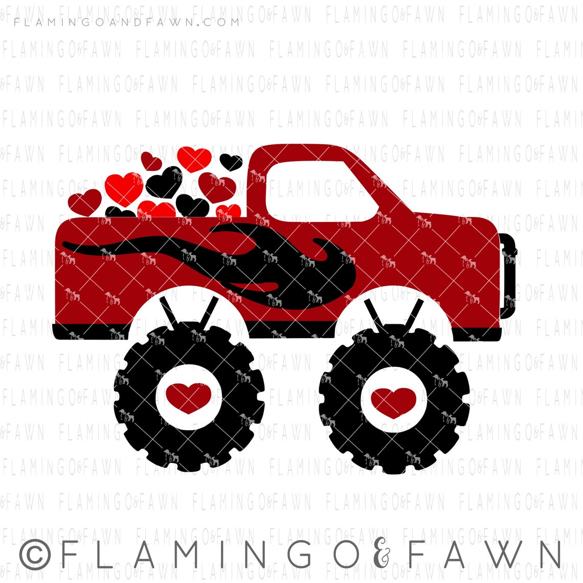 Monster Truck Valentine Svg Boy Valentine Svg Monster Truck - Etsy