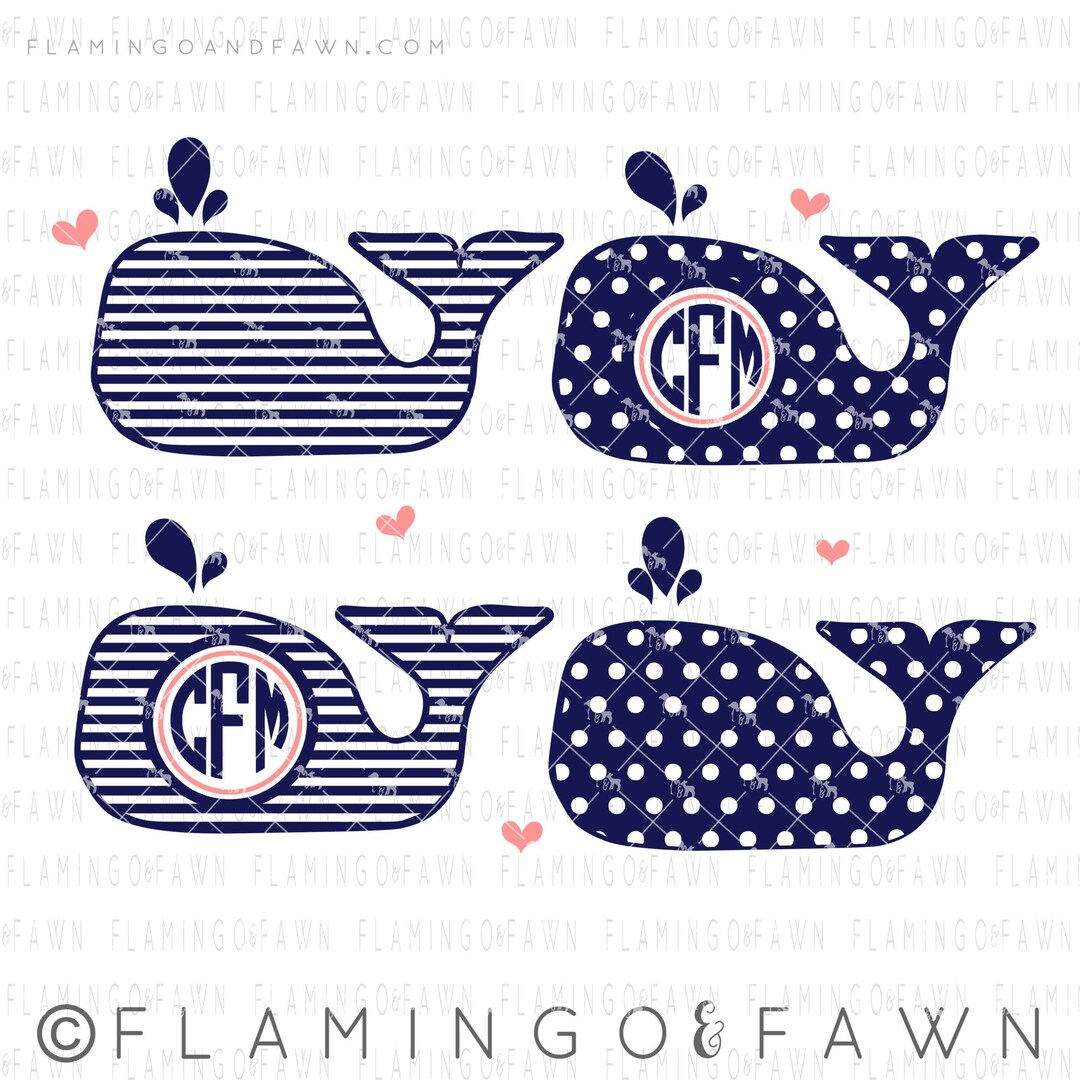 Whale Svg, Whale Svg Files, Svg Whale, Summer Svg Files, Monogram Svg ...