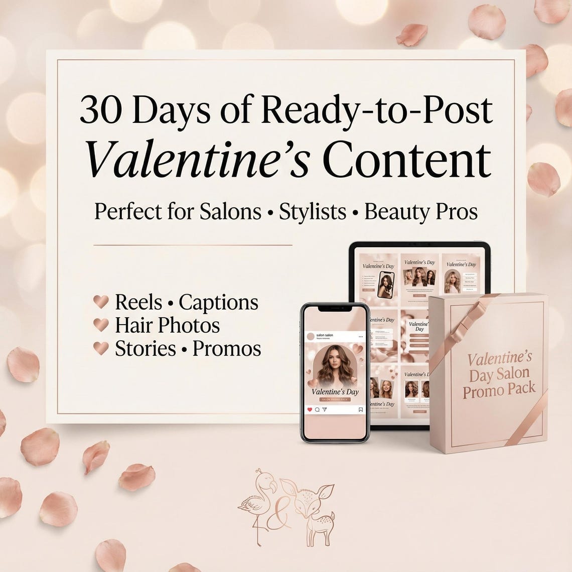 30 Days of Valentine’s Day Hair Salon Content • Ready-to-post Hair ...