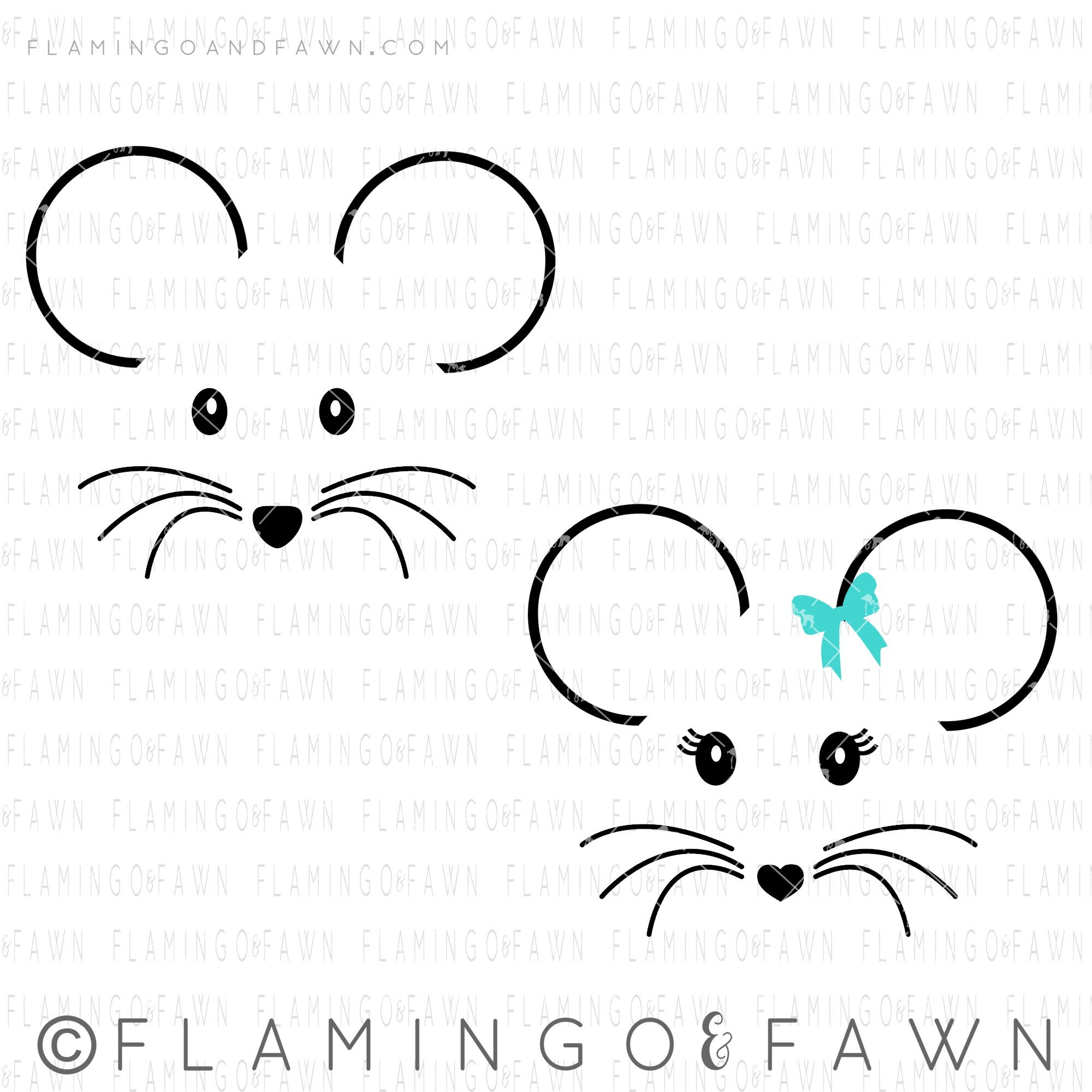 Ratón svg ratón cara svg ratón dxf ratón svg archivos de | Etsy